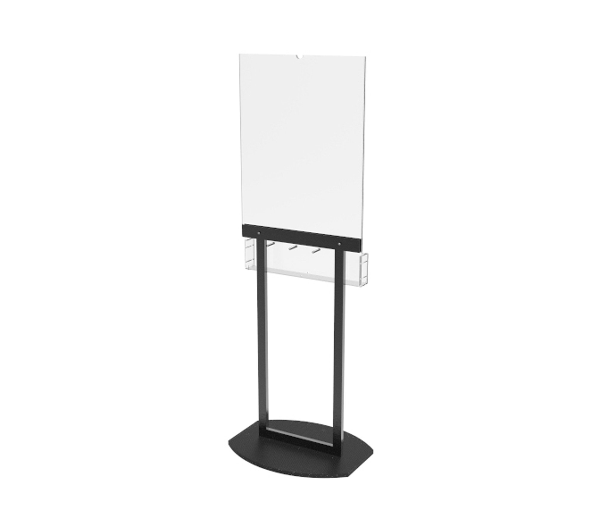FixtureDisplays Acrylic Clear Plexiglass Poster Metal Floor Stand 22" x ...