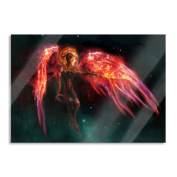 Happy Larry Glass art | Mural on real glass | Alien devil in space ...