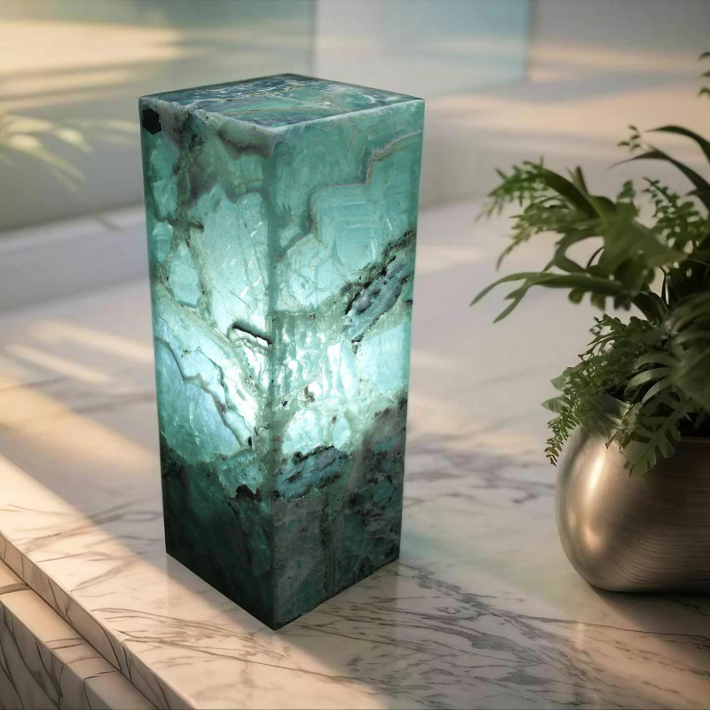 Unique MX Jade Nebula Fluorite Lamp | Wayfair