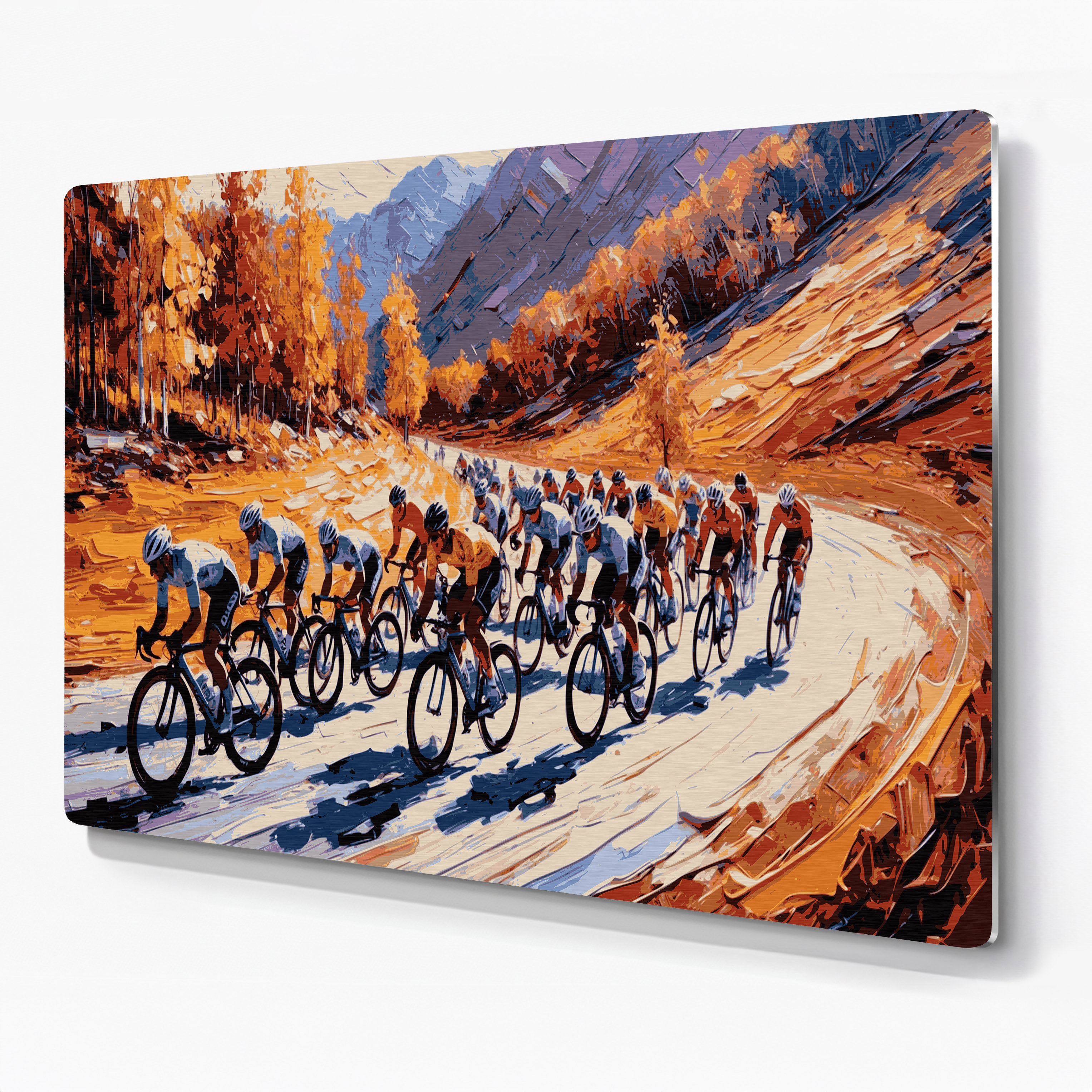 Orren Ellis Sports Cycling Brown Metal Wall Art | Wayfair