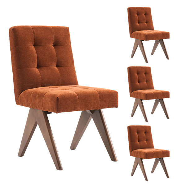 Corrigan Studio® Nieck Modern Upholstered Parsons Chair Linen Fabric ...