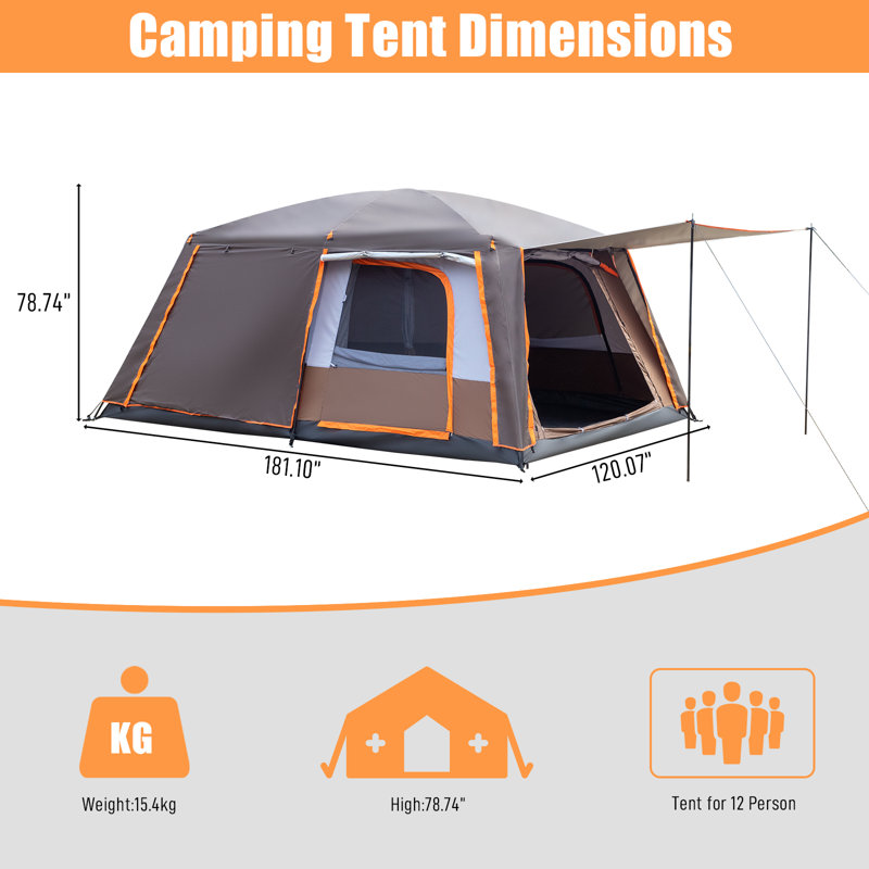 Winado 12 Person Tent with Carry Bag | Wayfair
