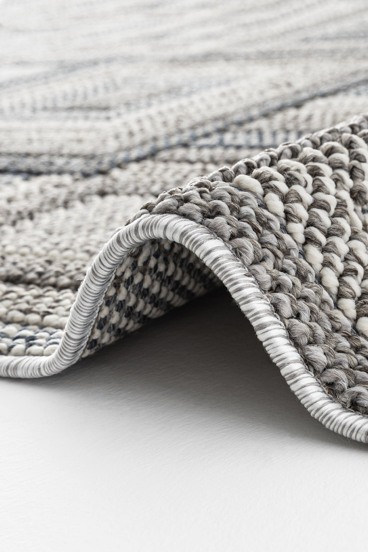 Ebern Designs Bress Gray Knitted Pattern Cut Pile Rug | Wayfair