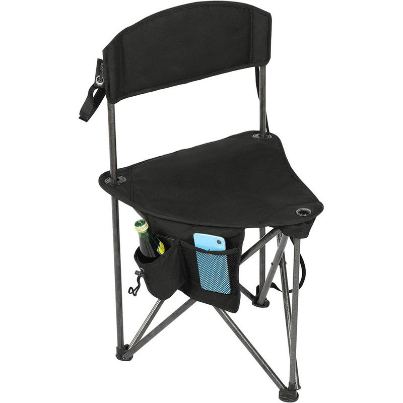 17 Stories Large Folding Tripod Stool with Backrest, Camping Chair with ...