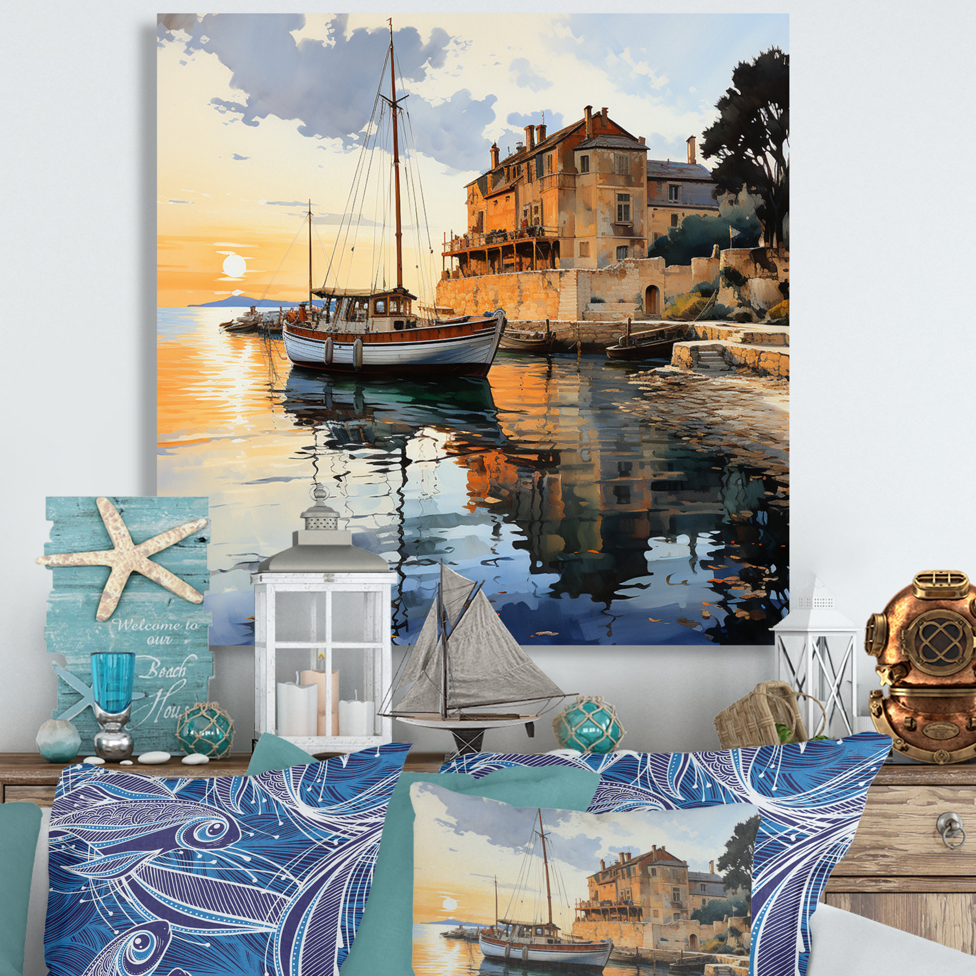 Longshore Tides Coastal Port Of Tranquillity III - Nautical & Beach ...