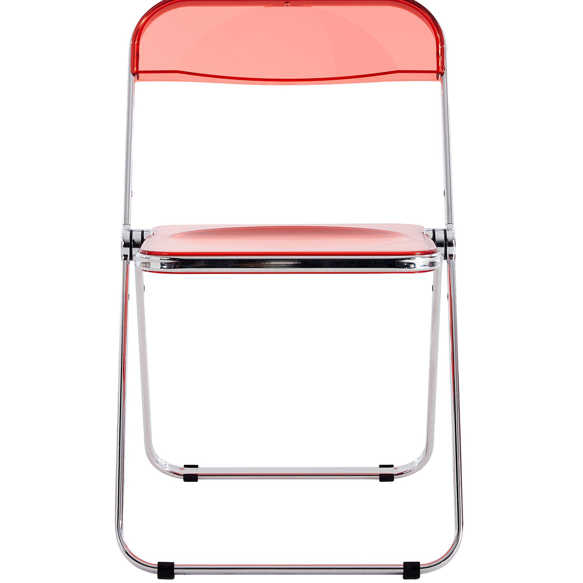 Brayden Studio® Transparent Folding Chair Chair Pc Plastic Living Room ...