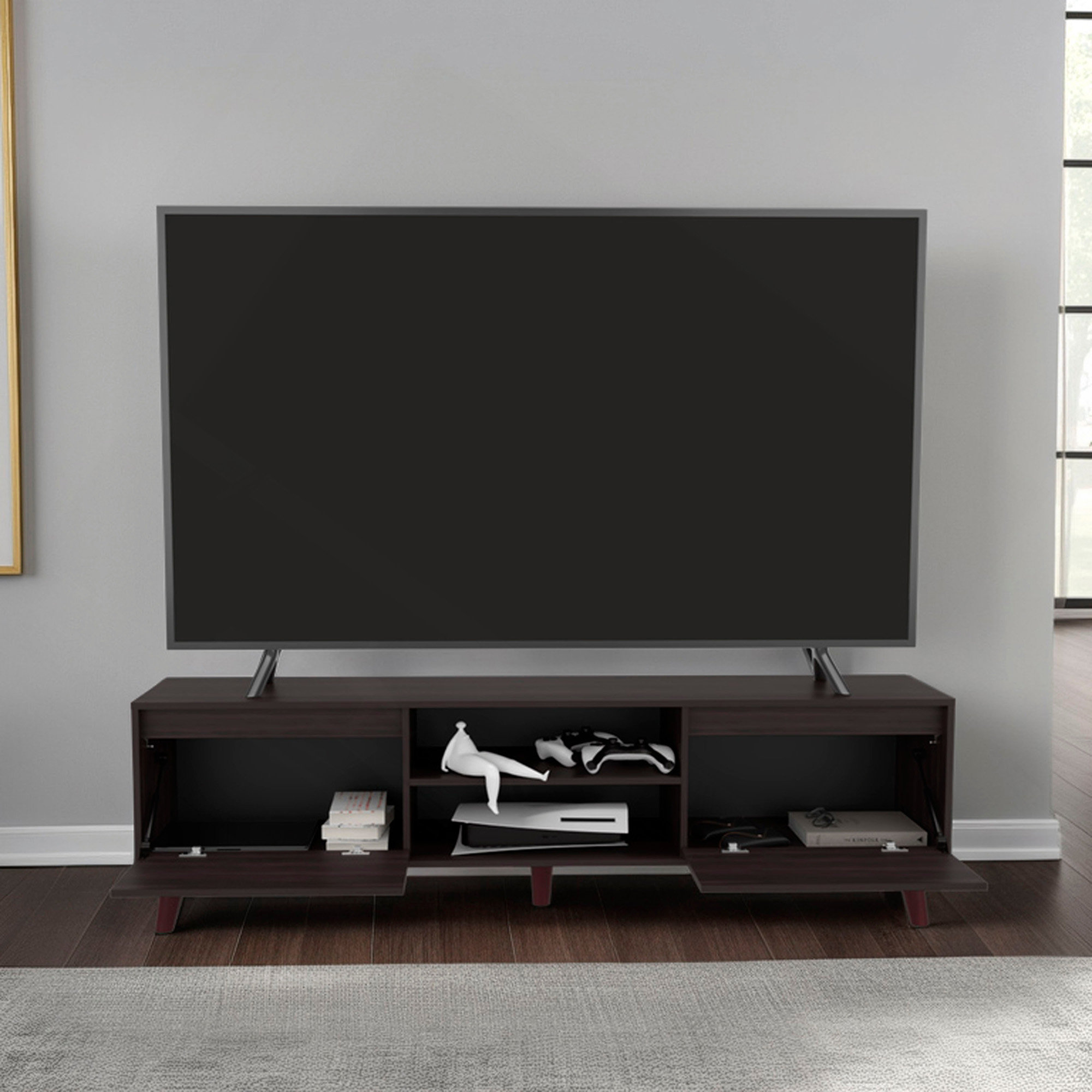 George Oliver TV Stand For Tvs Up To 75 Inches, Modern Entertainment ...