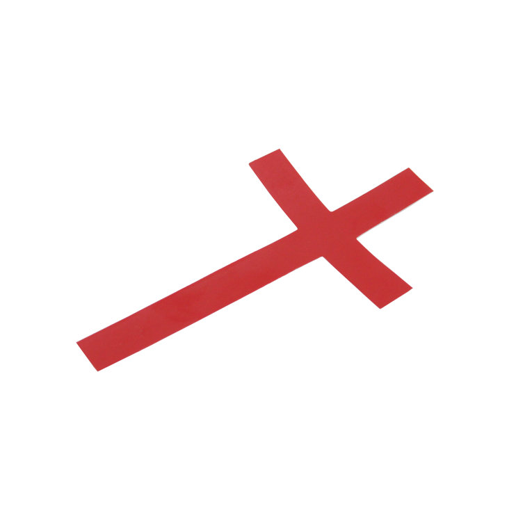 Trinx 3 x 5" Red Christian Cross Sticker Church Logo Self Adhesive ...