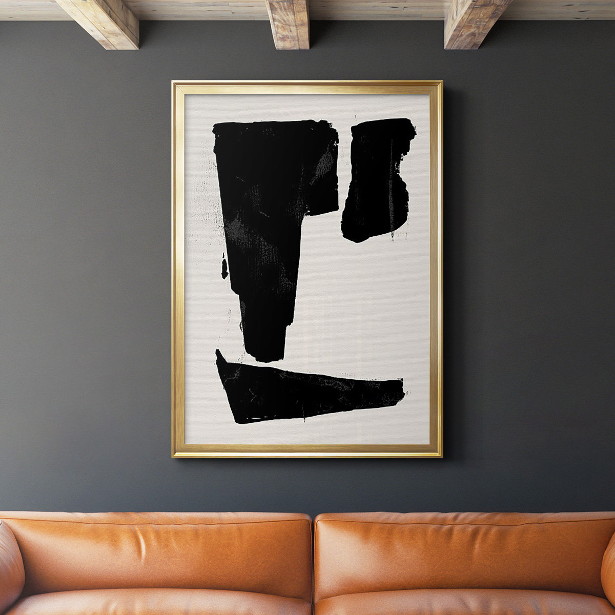 Brayden Studio® Triple Block Print I Premium Framed Print - Ready To ...