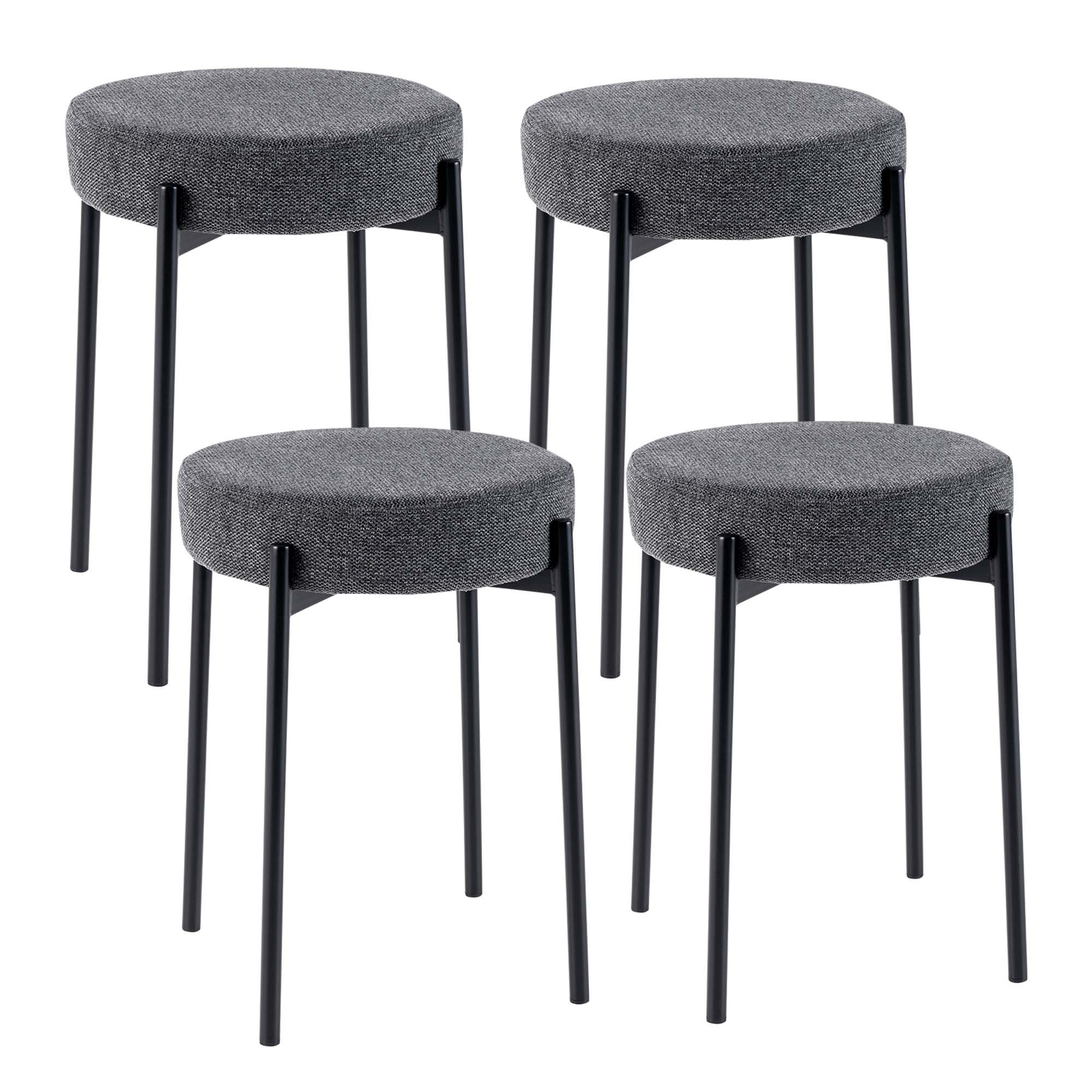 Wrought Studio™ Giantex Bar Stools Set of 4 Home Upholstered Stools ...
