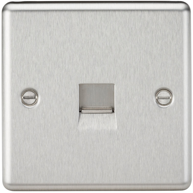 Symple Stuff Annalies Telephone Master Outlet - Brushed Chrome ...