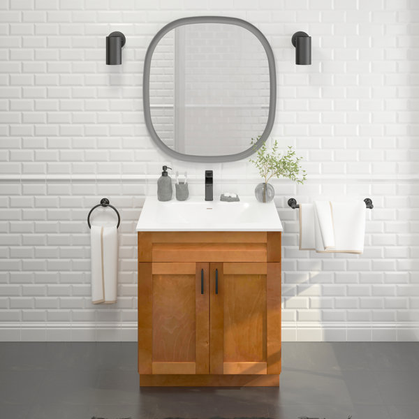 Vanity Atelier 30'' Single Bathroom Vanity Base Cabinet in Maple Shaker ...