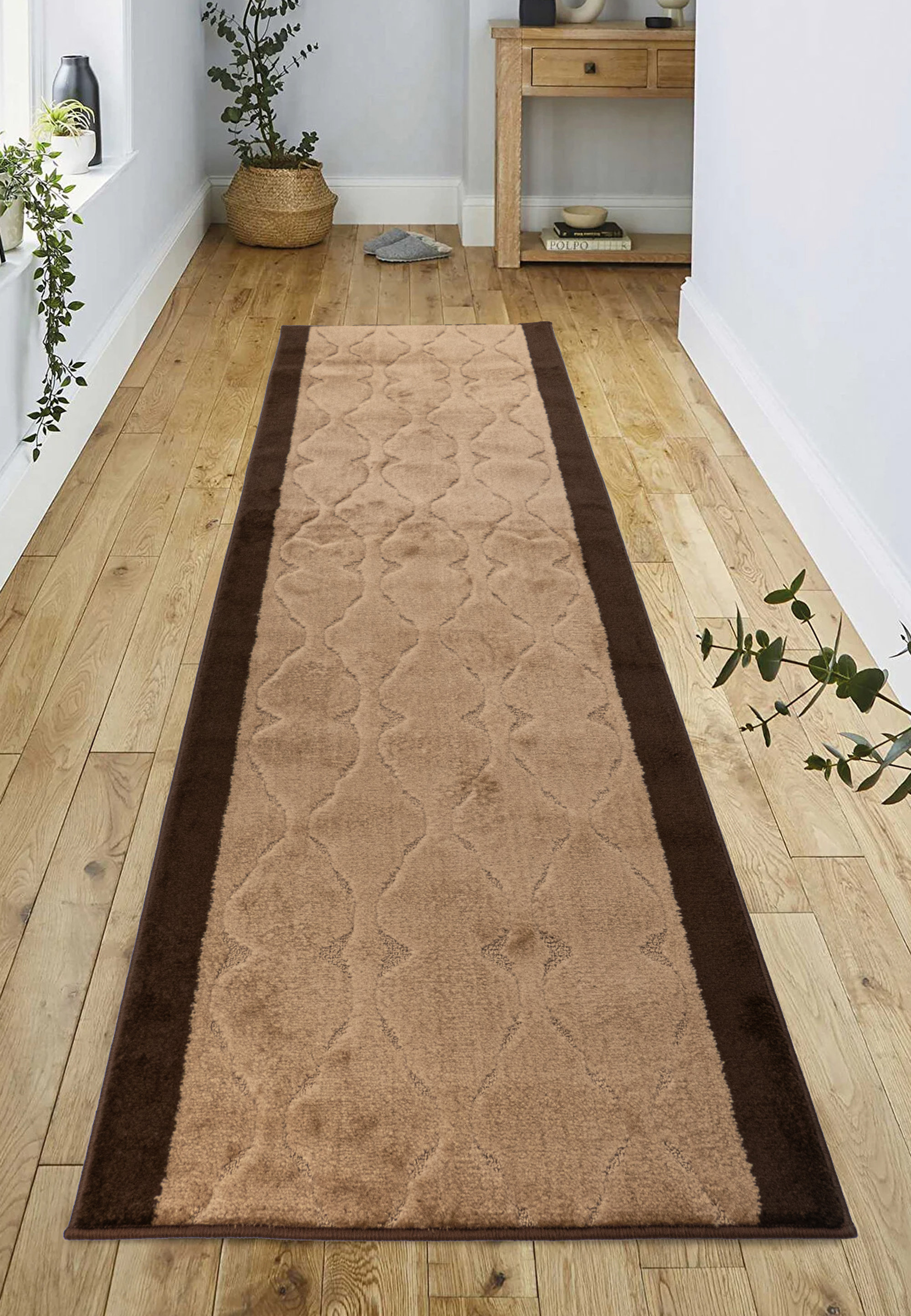 Winston Porter Moroccan Trellis Design Beige Medium Pile Slip Resistant ...