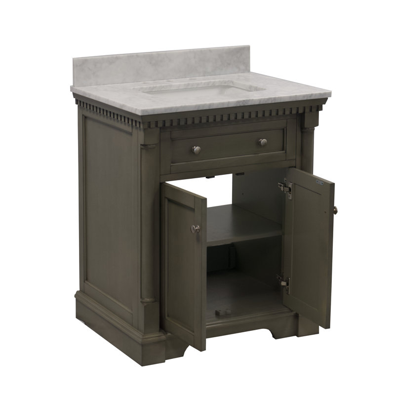 Three Posts™ Fossen 30'' Free Standing Single Bathroom Vanity with Top ...