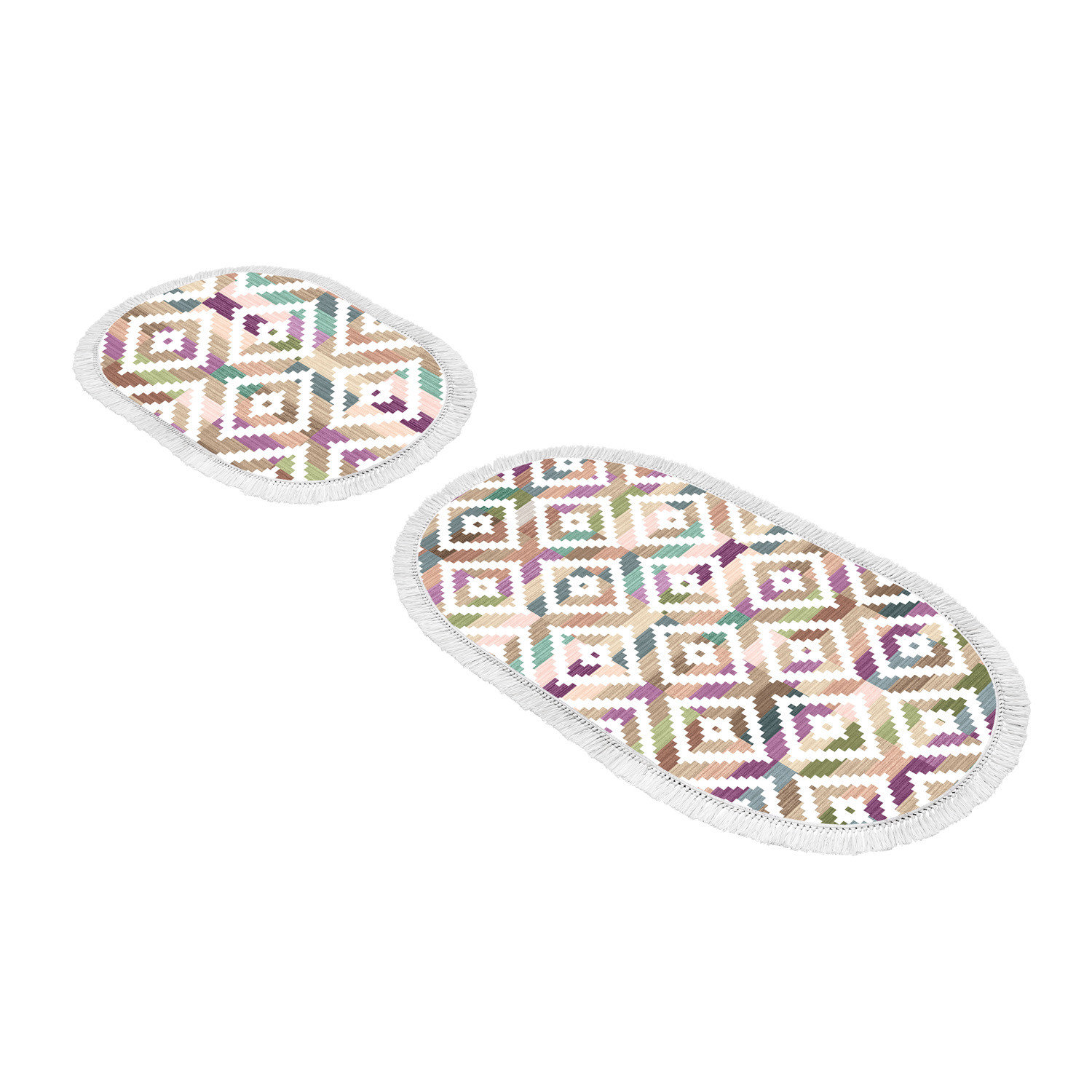 East Urban Home Checkers 2 Piece Bath Mat Set | Wayfair