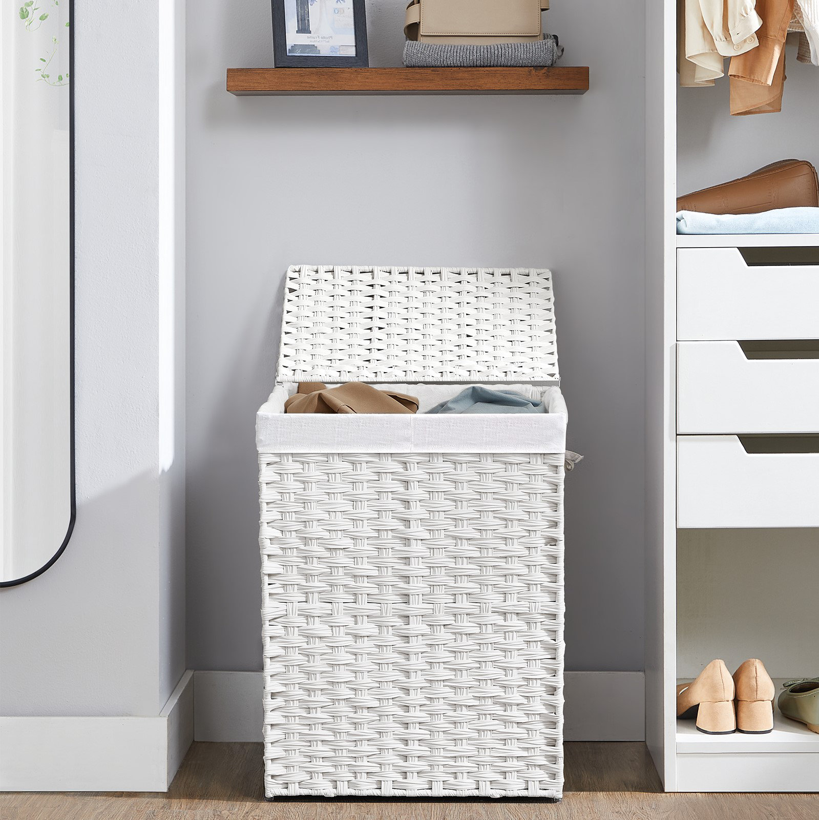 Highland Dunes 90l Clothes Hamper With 2 Removable Liner Bags & Reviews ...