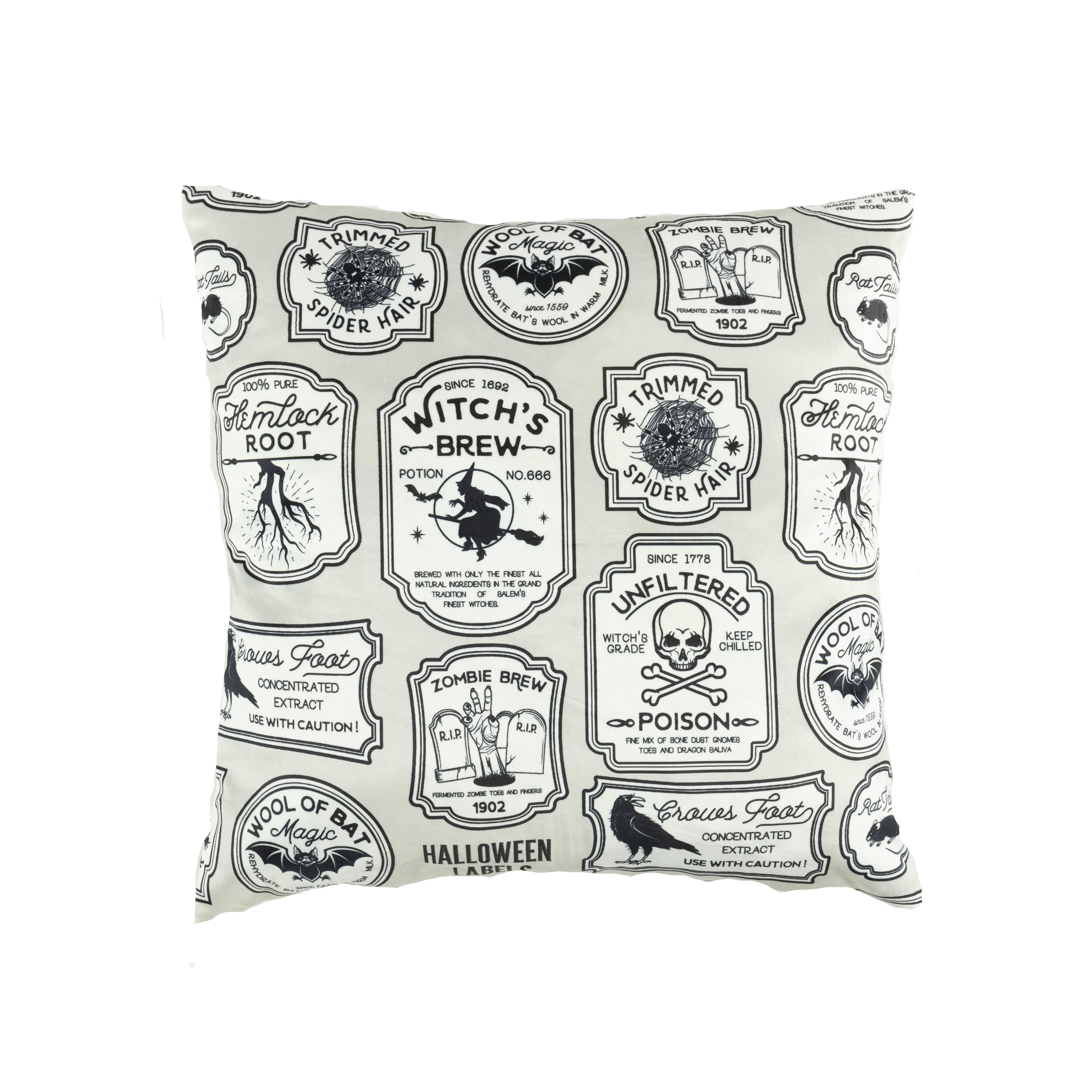 Lush Decor Halloween Badge Halloween Feathers Square Throw | Wayfair