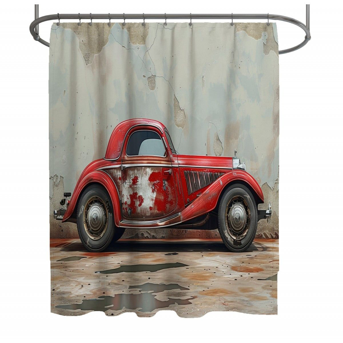 Latitude Run® Classic car Shower Curtain - Vehicles Bathroom Decor ...