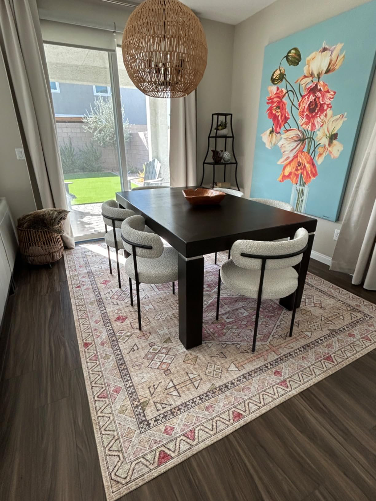 Bungalow Rose Round,Area Rug,Soft,Durable,Vintage Inspired,Distressed ...