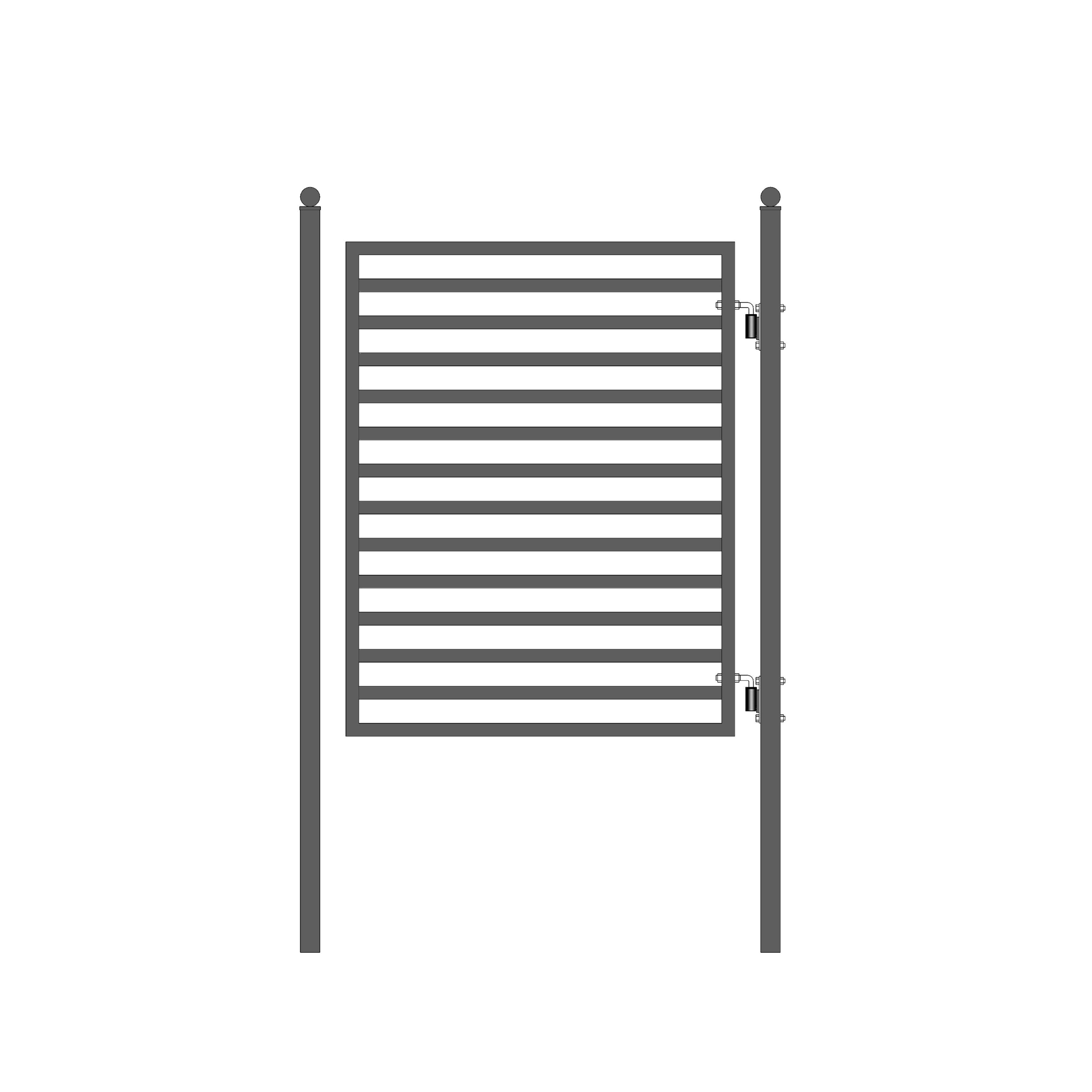 ALEKO 7.6 ft. H x 5.2 ft. W Pedestrian Metal Gate | Wayfair