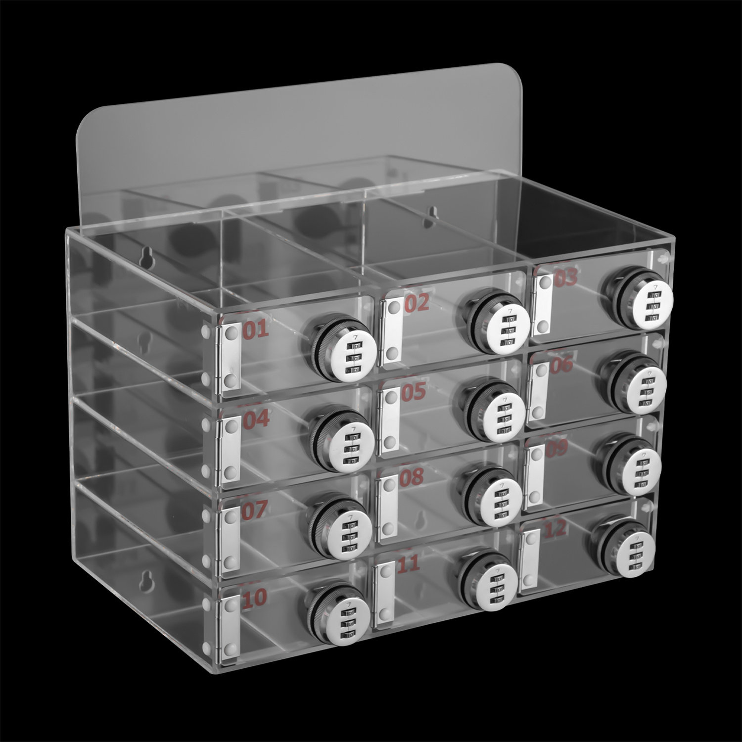 YINXIER Plastic / Acrylic 4 - Tier 12.32'' Cell Phone Locker with Dial ...