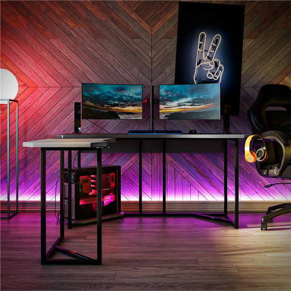 NTense Quest Gaming L-Desk with CPU Stand - Wayfair Canada