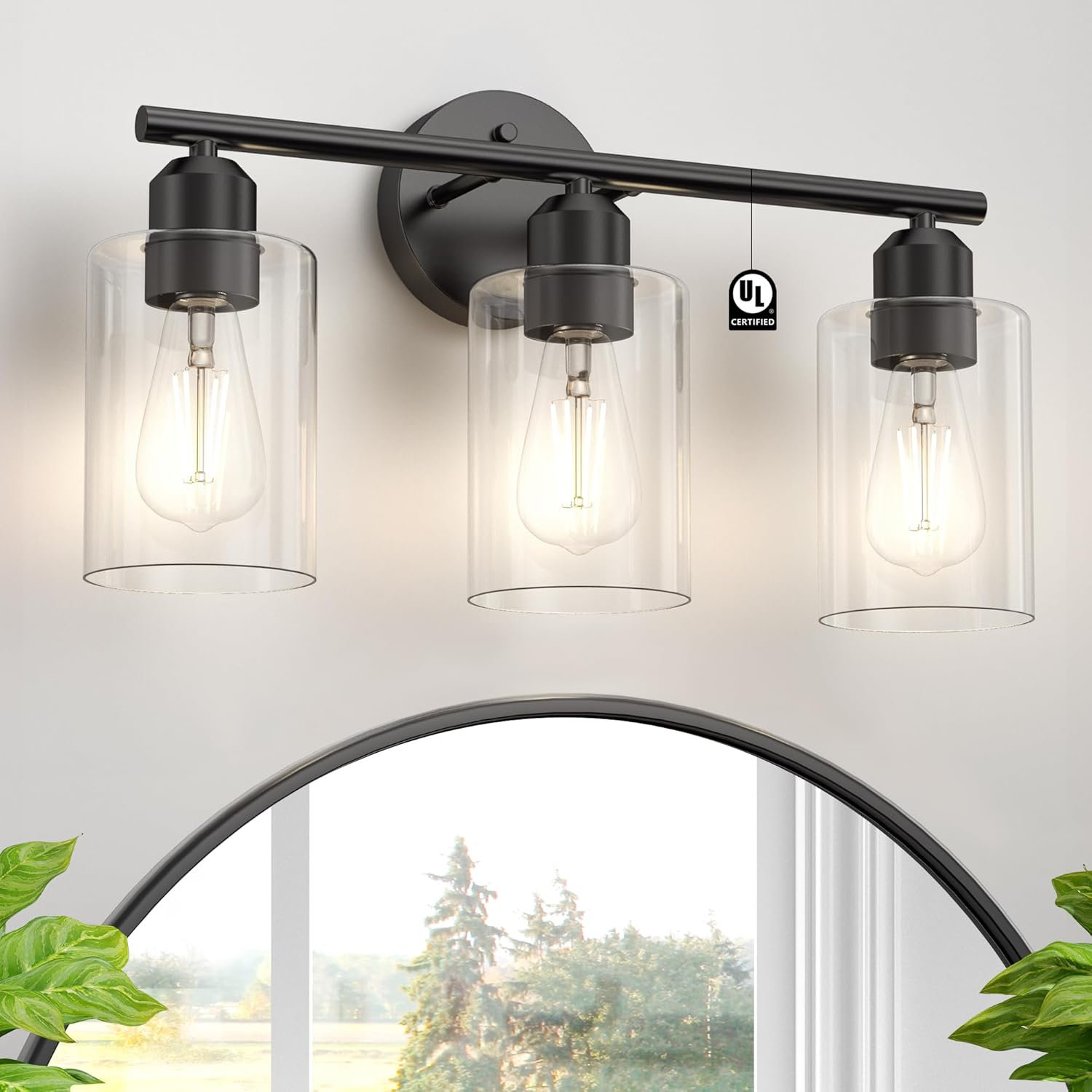 Latitude Run® Bathroom Vanity Light Fixtures, 3 Lights Bathroom Over ...