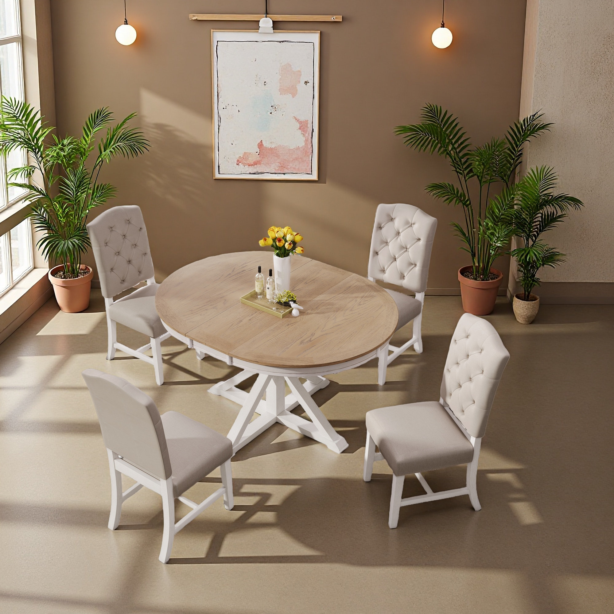 Lark Manor™ Functional Furniture Retro Style Dining Table Set With ...