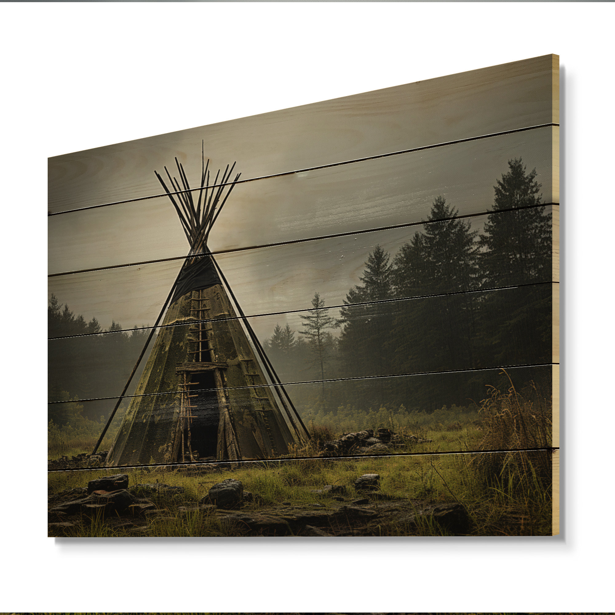 Millwood Pines Native Tipi Legacy Of The Plains I On Wood Print ...