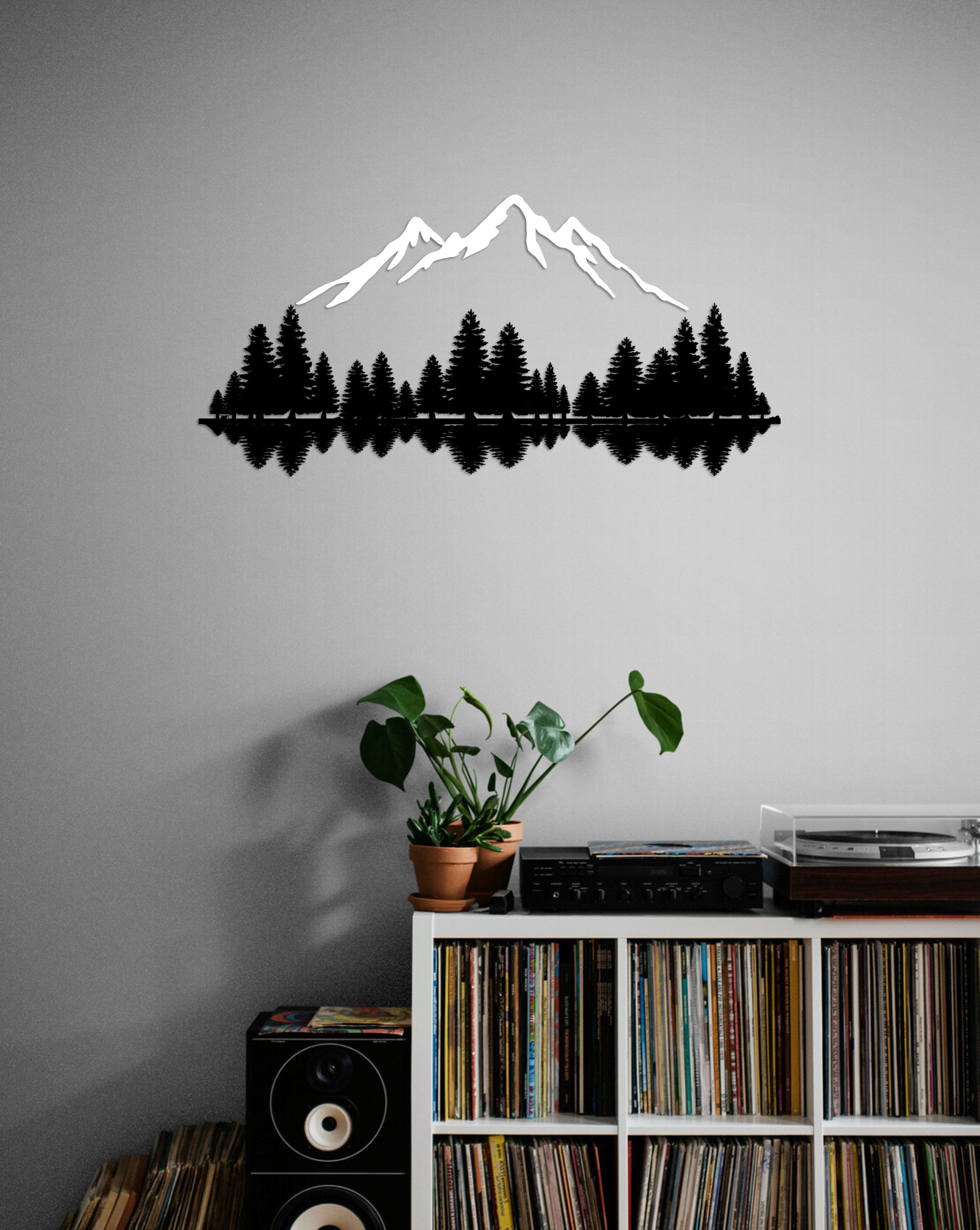 Loon Peak® Mountain and Forest 2 Pcs Metal Wall Art Hanging Décor ...