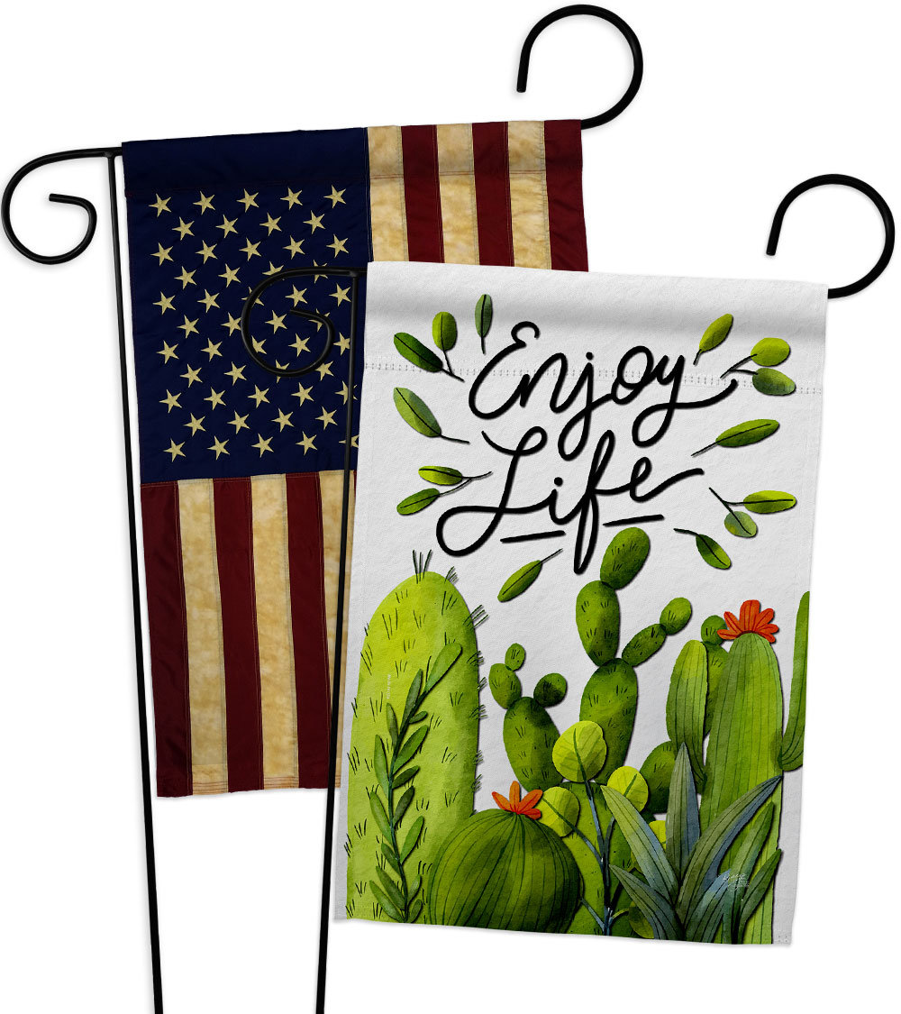 Breeze Decor Cactus Life 2-Sided Polyester 1'5 x 1' ft. Garden Flag ...