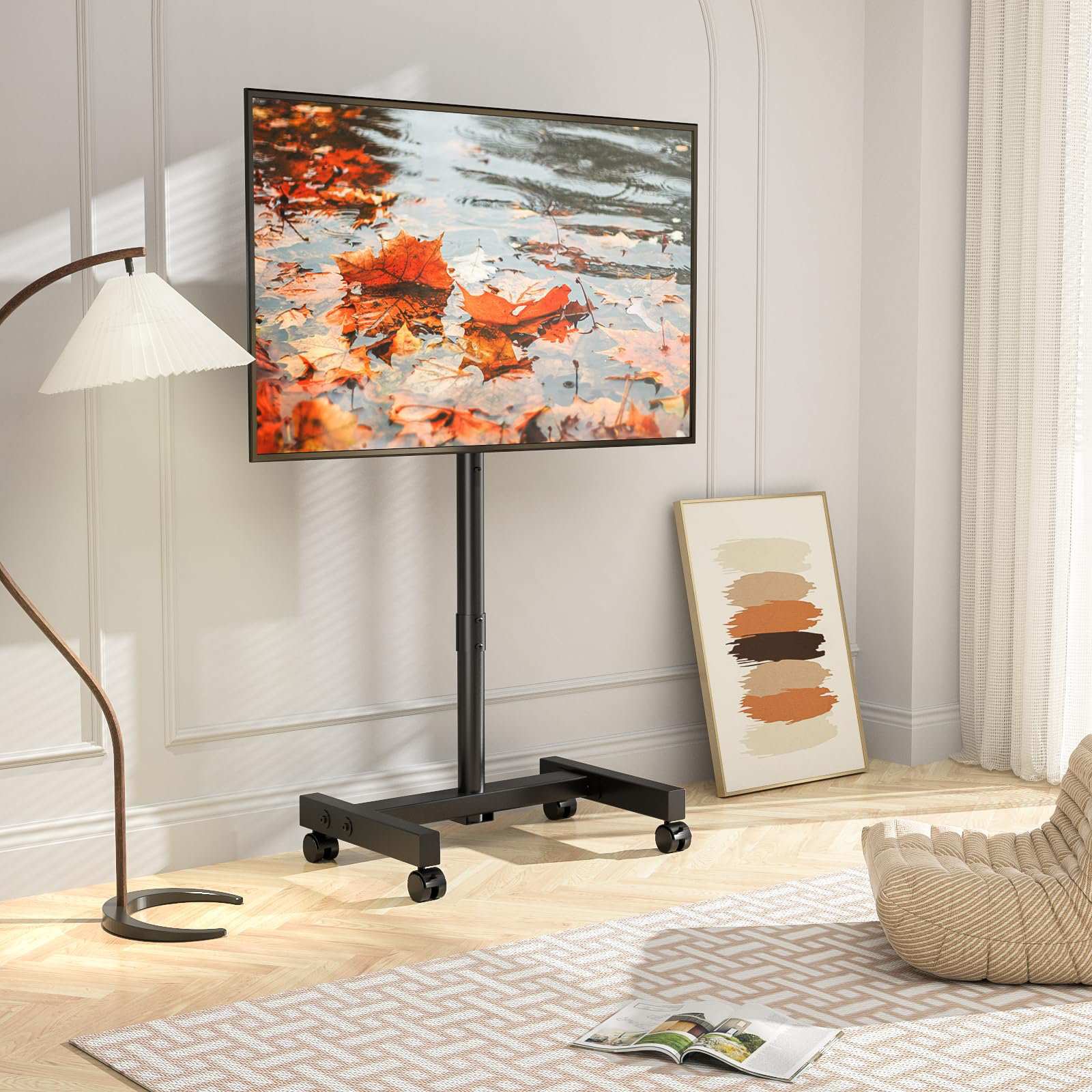 Symple Stuff Versatile Floor Mount TV Stand, 13-50 Inch Tvs, Adjustable ...