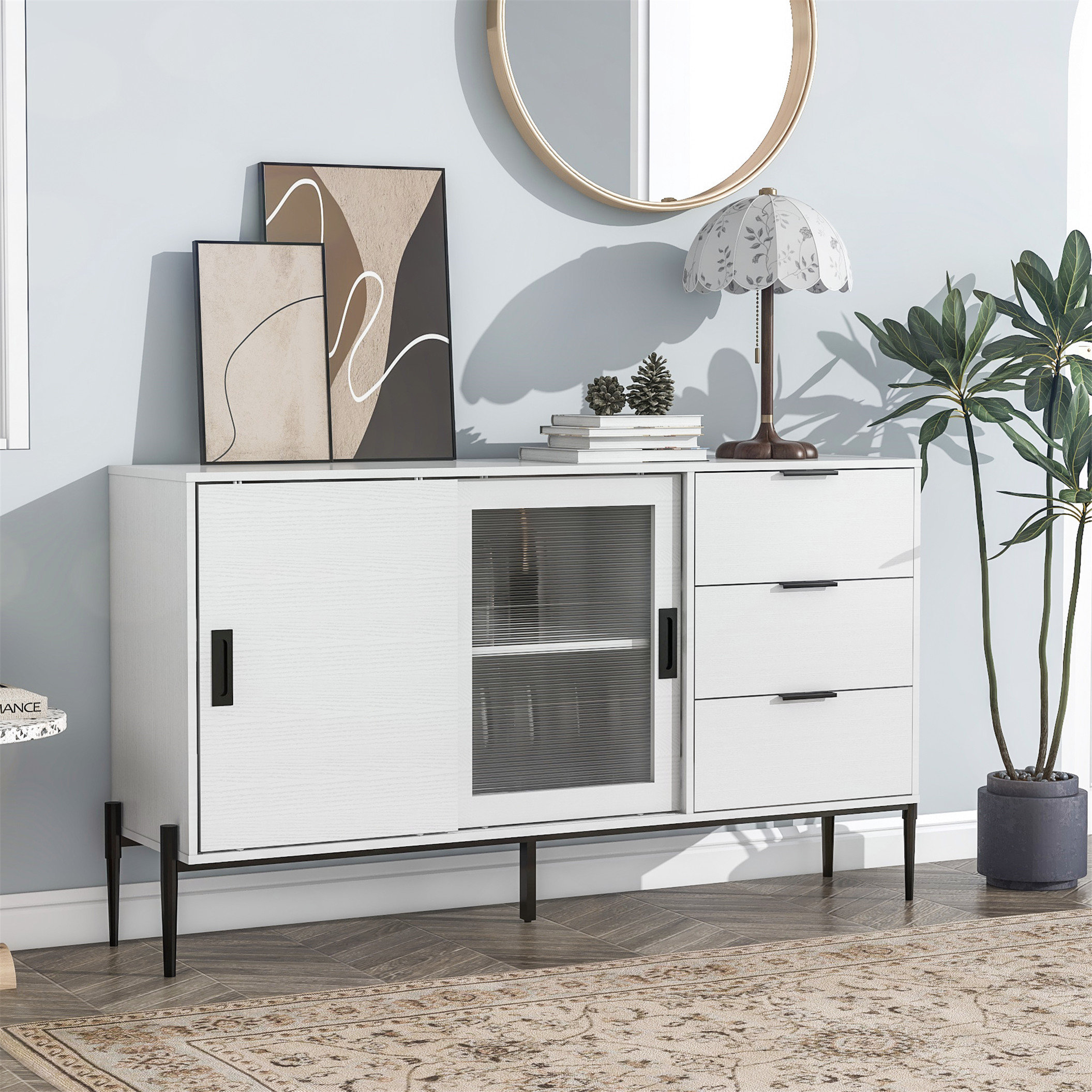 Ebern Designs Versatile Modern Storage Cabinet with Multiple ...