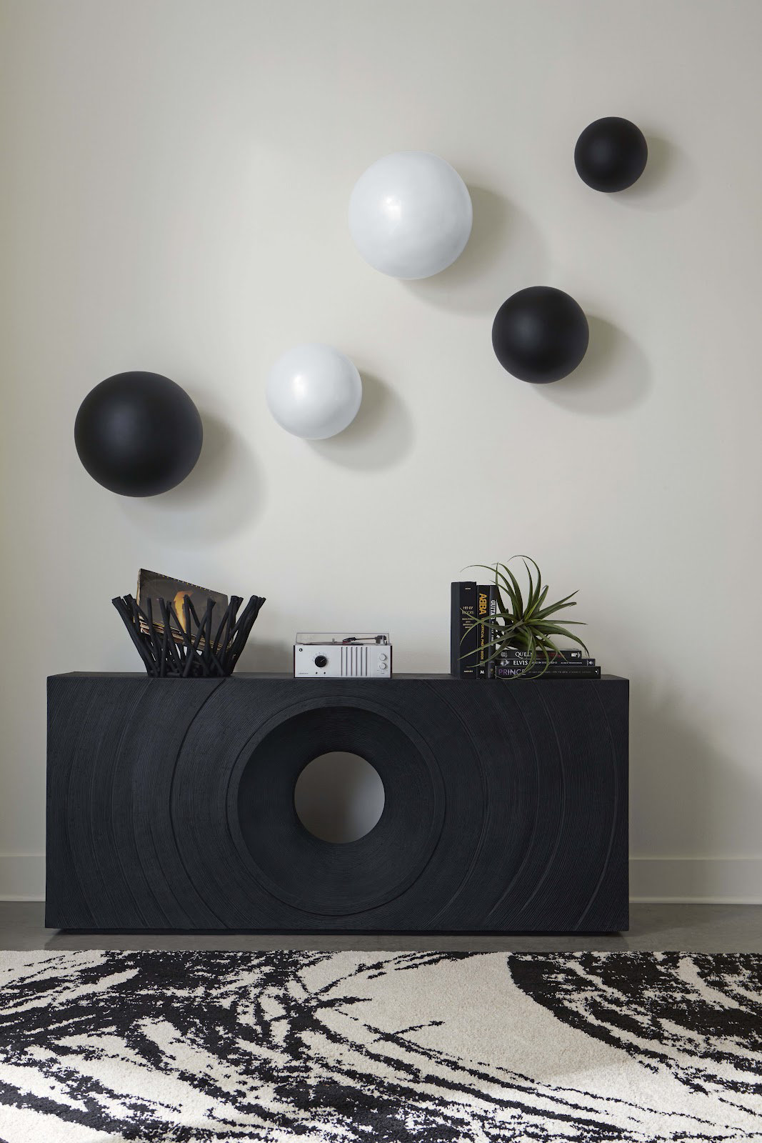 Phillips Collection Void Console Table, Black Stone - Wayfair Canada