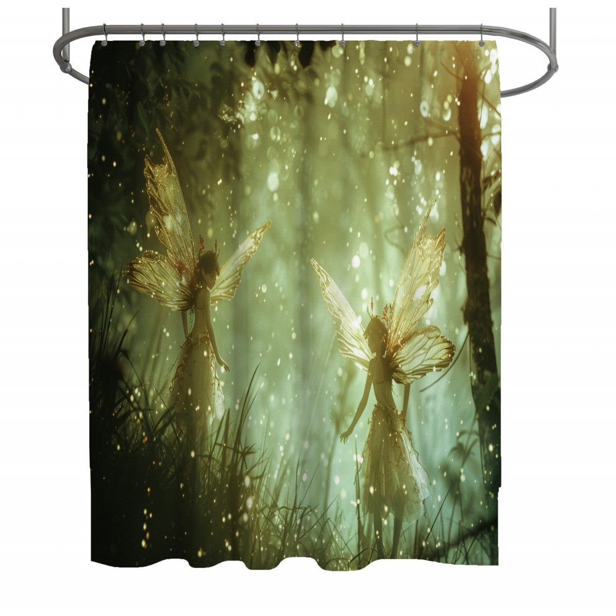 Latitude Run® Fairies Shower Curtain - Mythical Creature Bathroom Decor ...