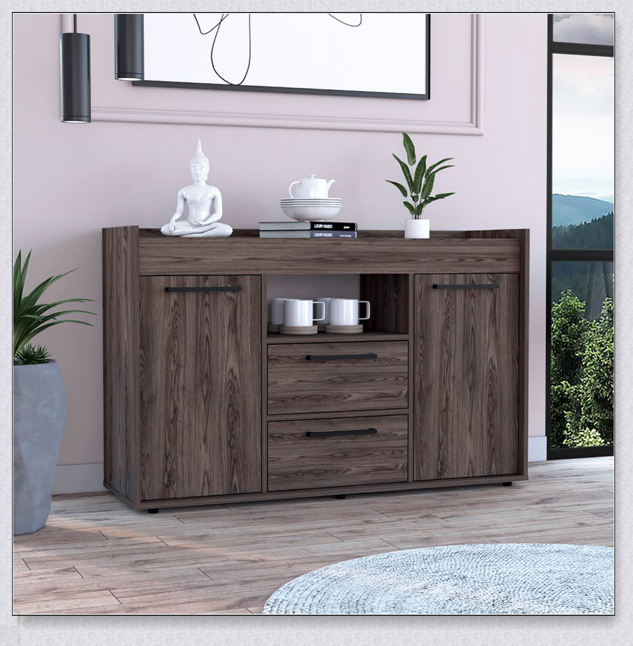 Ebern Designs Chapella 2-Drawer Sideboard With Spacious Storage And ...