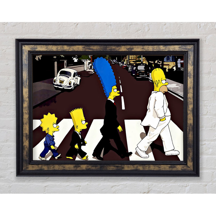 Bright Star Simpsons Abbey Road - Single Picture Frame Art Prints ...