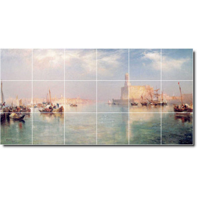 Picture-Tiles.com 72" x 36" Ceramic Painting Decorative Mural Tile 12 ...