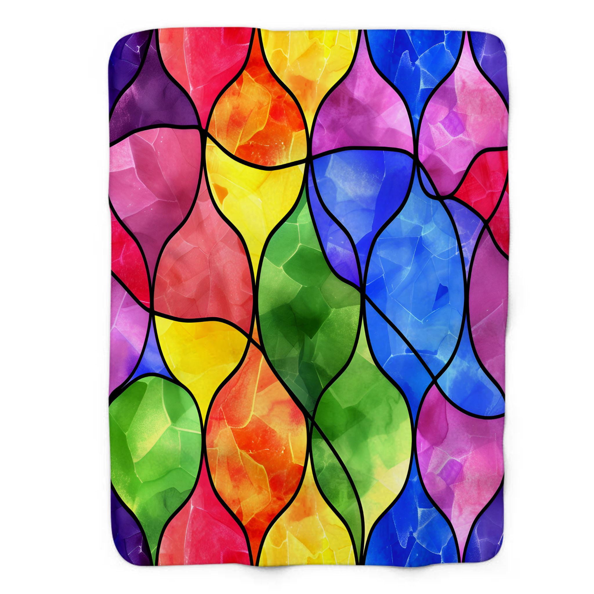 MentionedYou Stained Watercolor Spectrum - 1 Piece Premium Sherpa ...