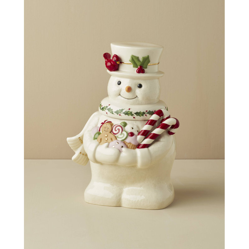 Lenox Happy Holly Days Snowman Cookie Jar & Reviews | Wayfair