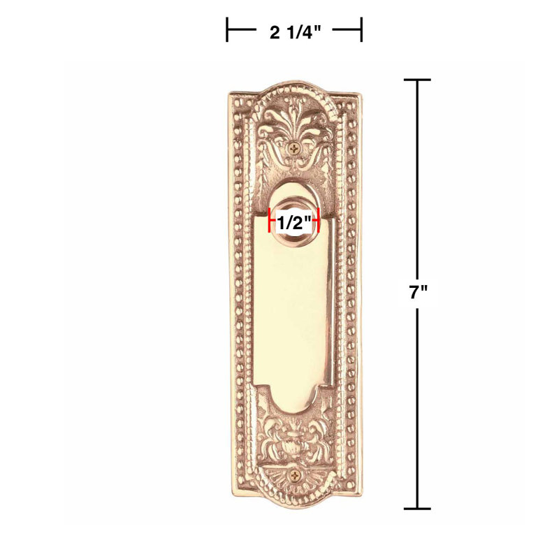 The Renovators Supply Inc. Solid Beaded Door Back Plate | Wayfair