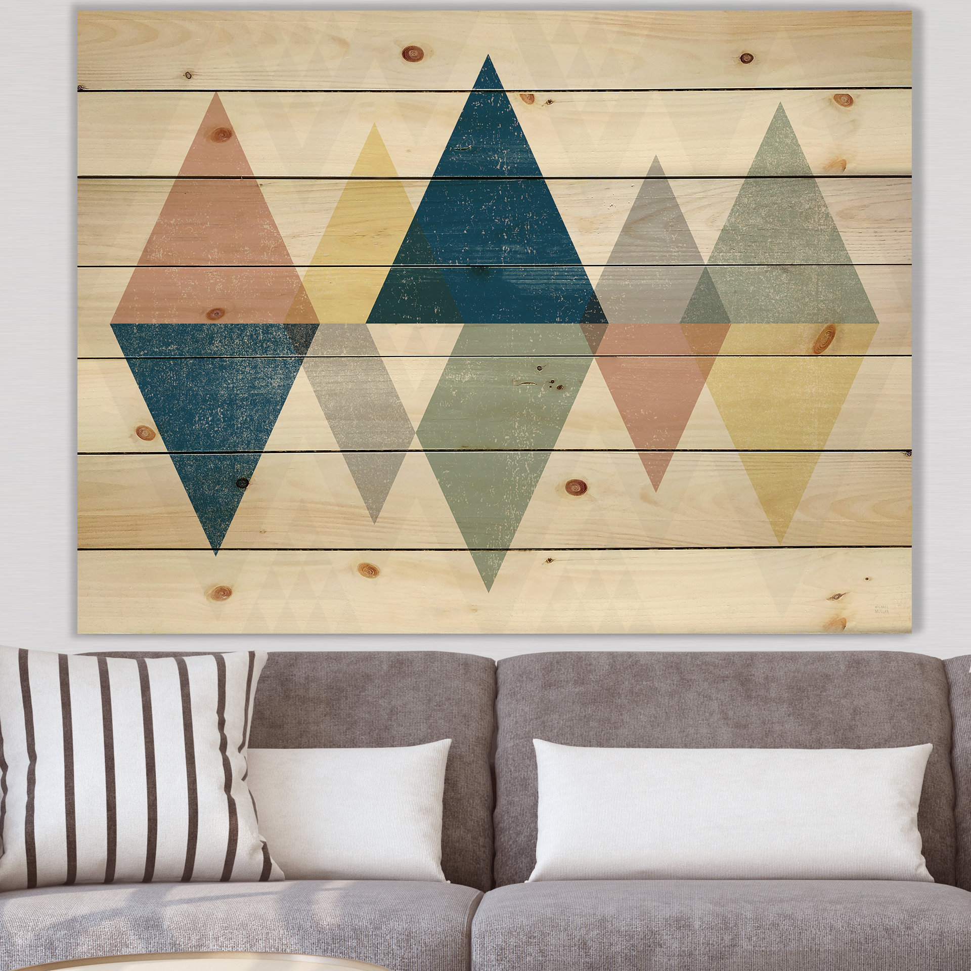East Urban Home Geometrical Composition Triangles III - Modern and ...
