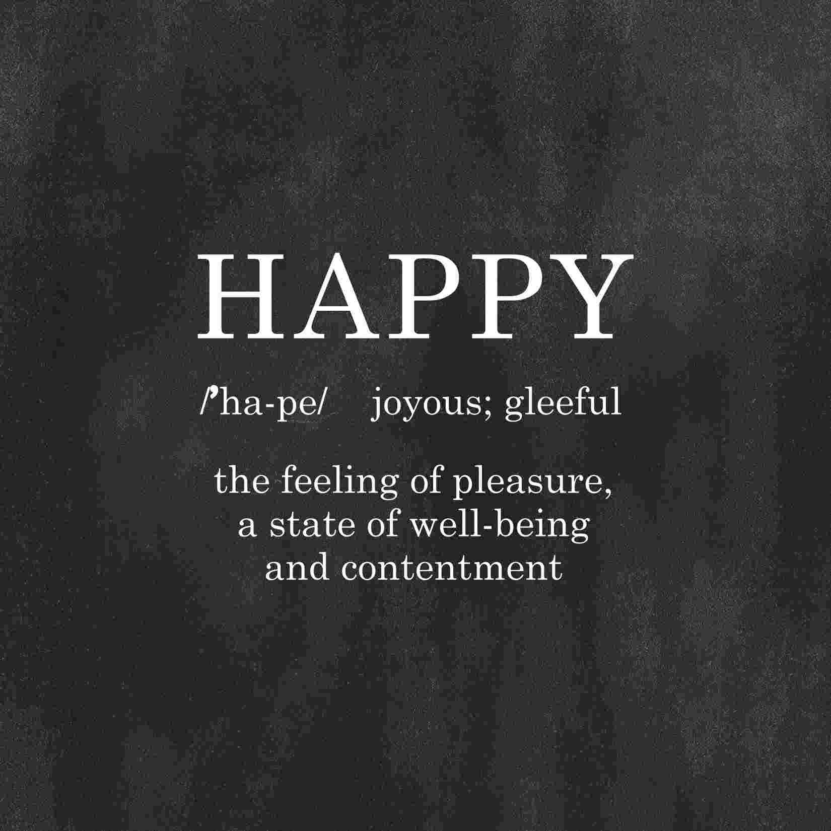 Trinx Happy Definition 3 - Wrapped Canvas Textual Art | Wayfair