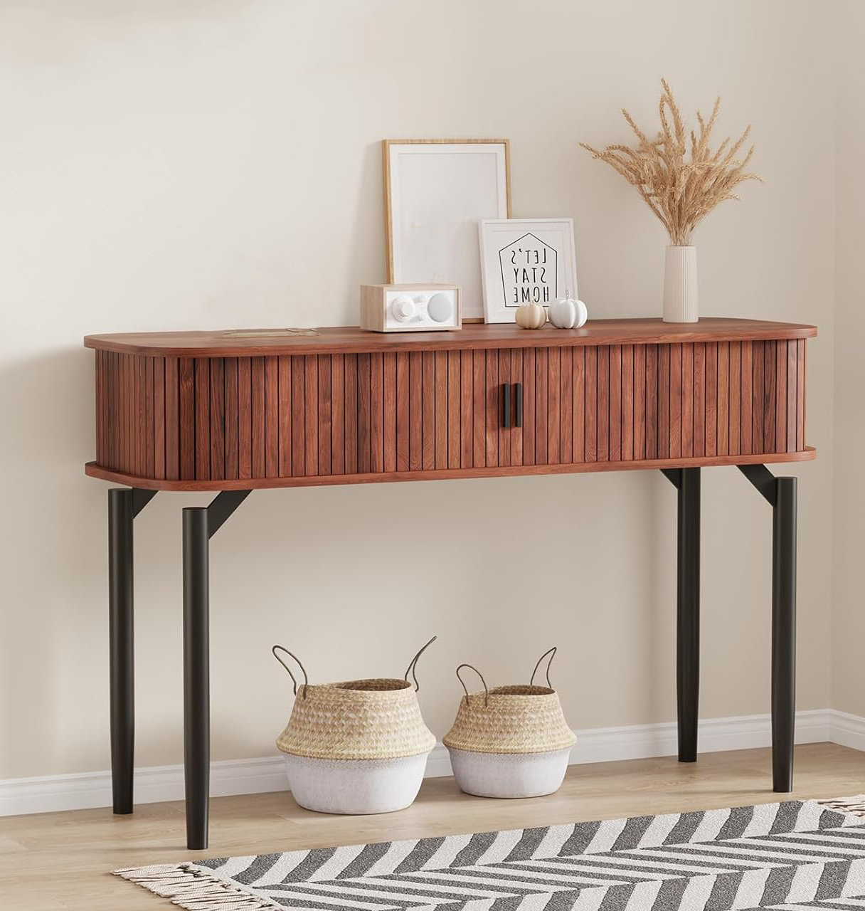 Wrought Studio Console Table With Storage,wood Sofa Console Table With ...