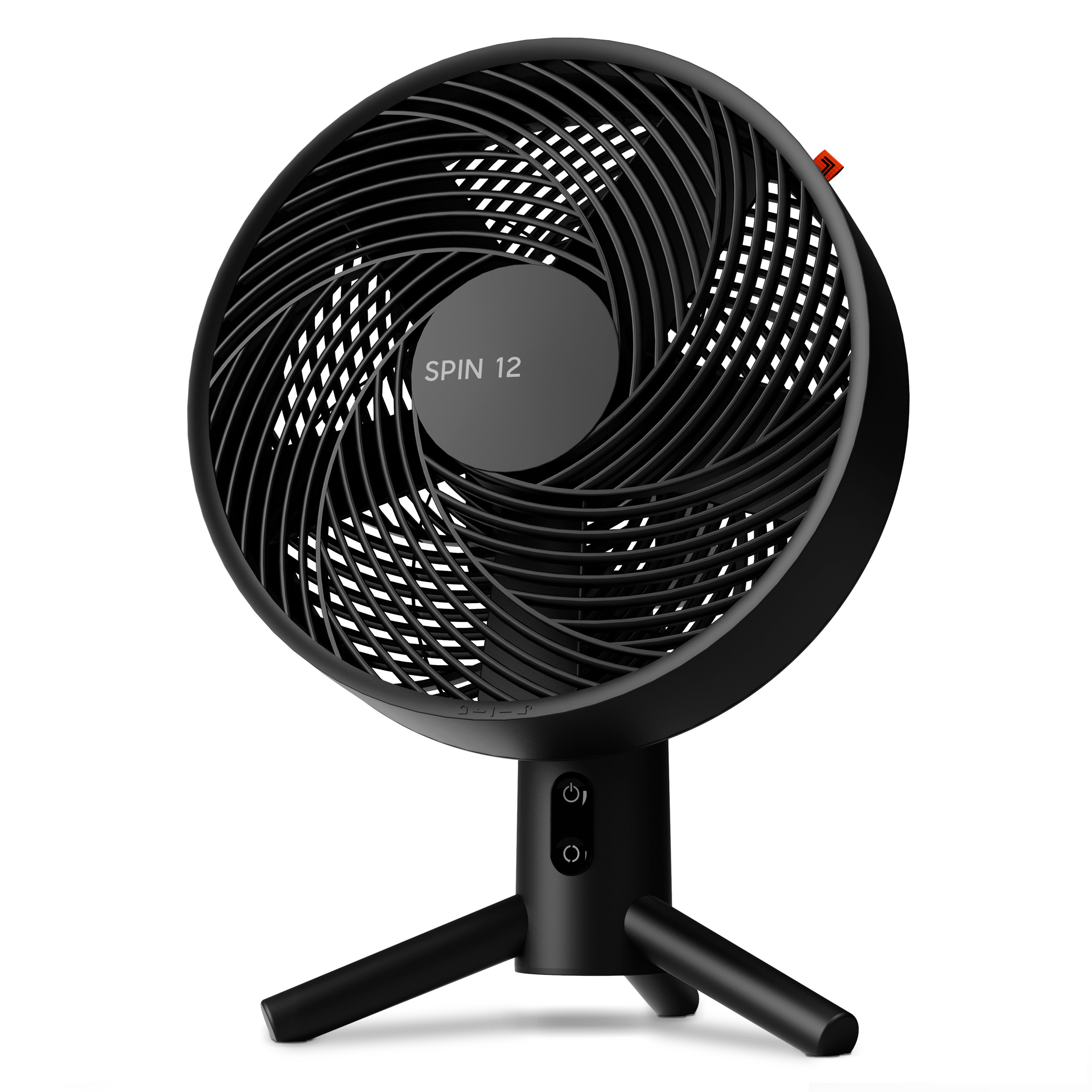 Sharper Image SPIN 12 Oscillating Desktop Fan with Remote Control ...