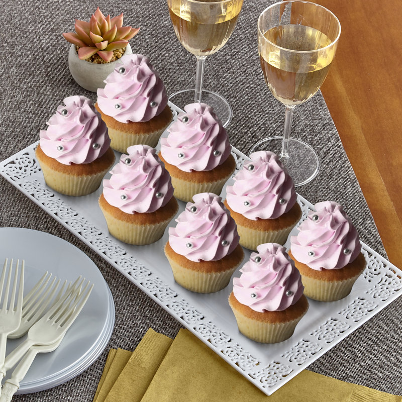 Silver Spoons Disposable Plastic Serving Tray & Reviews | Wayfair