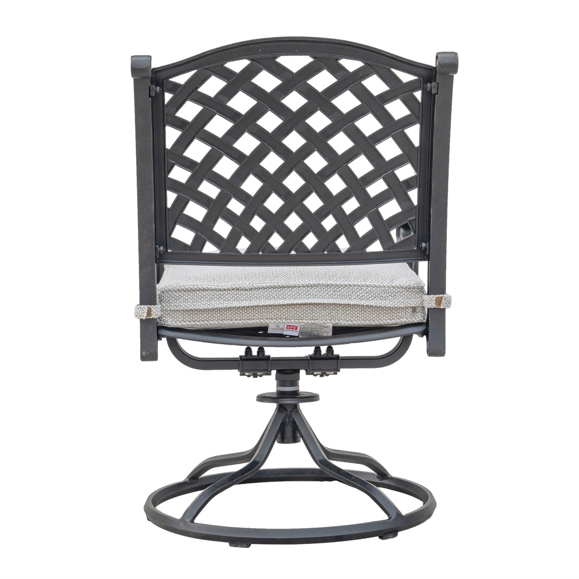 Dakota Fields Durable Outdoor Dining Swivel Rockers With Cushions, Set ...