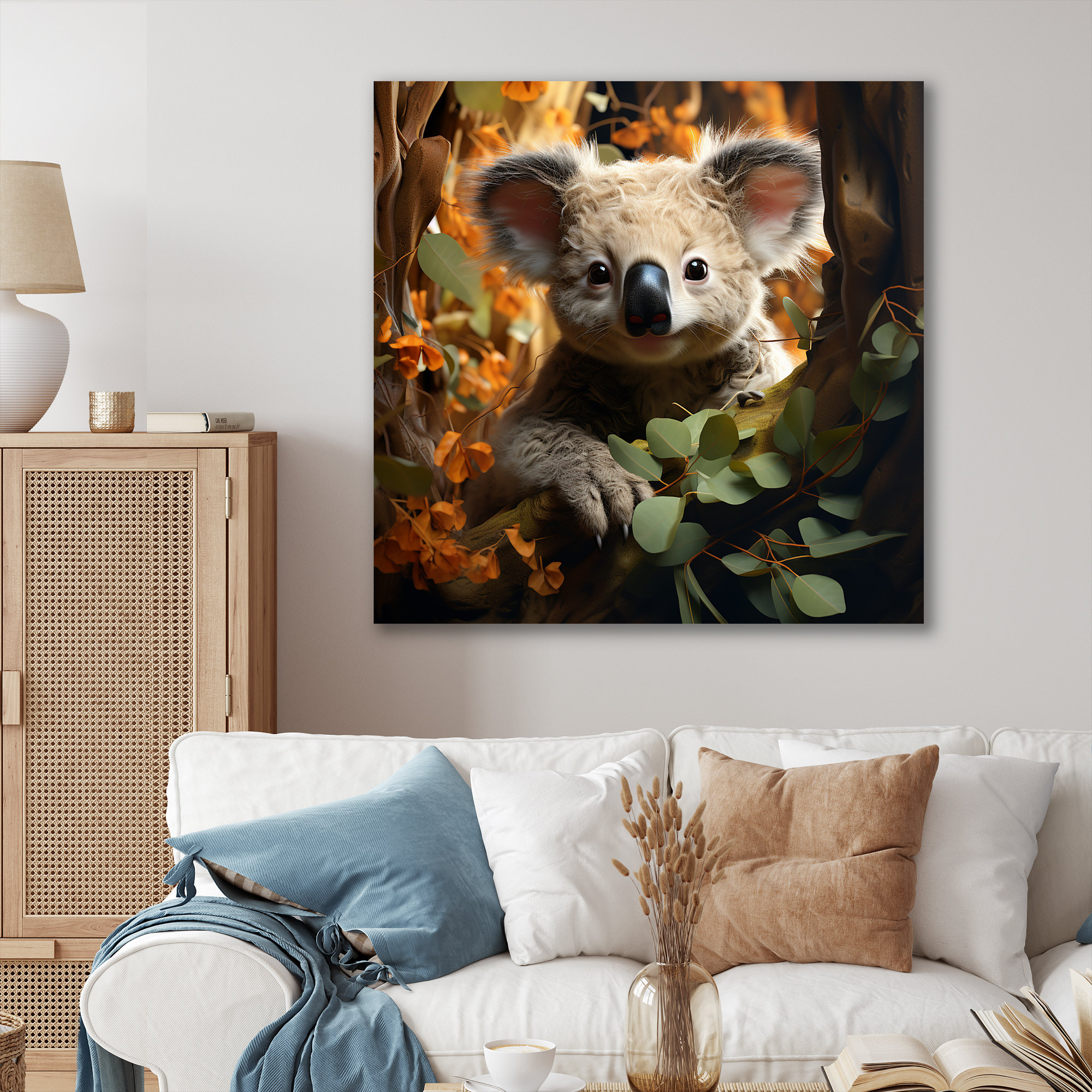 Millwood Pines Cute Koala In Australia II - Koala Animal Wall Art | Wayfair