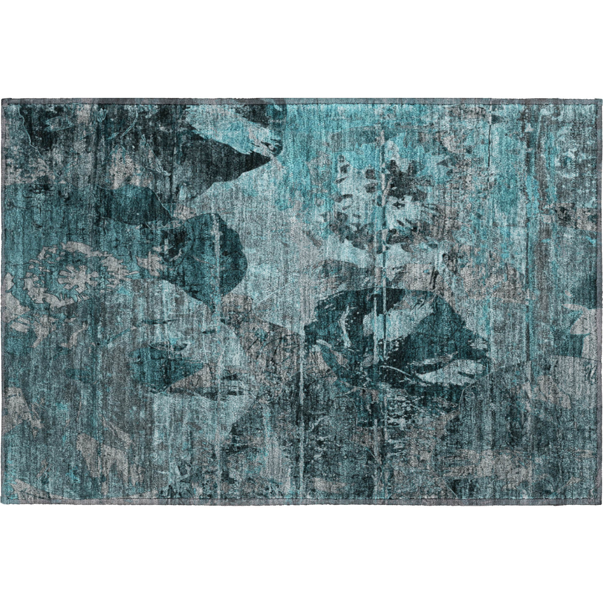 Addison Rugs Premium Machine Washable Mayfield AMF555 Teal Rug | Wayfair
