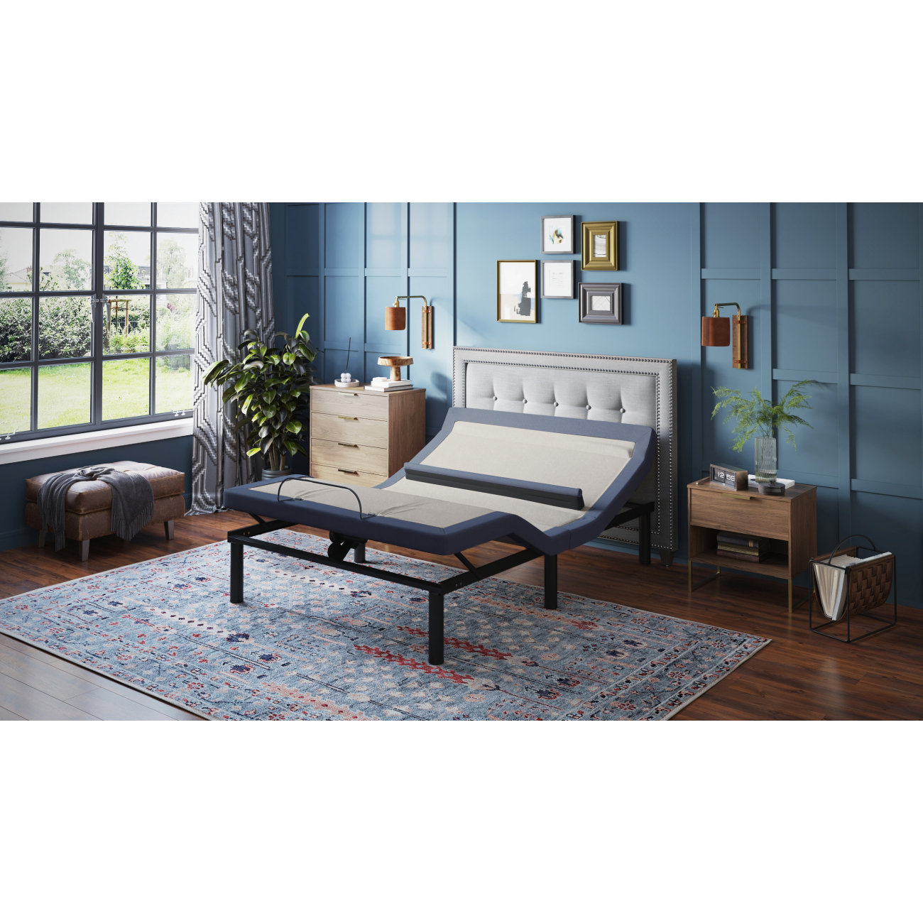 HEIMAO Bt6500 Adjustable Bed Base With Head/Foot Tilt And Lumbar ...